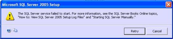The Sql Server Service Failed To Start For More Information See The Sql Server Books Online