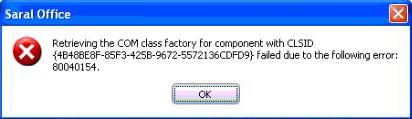 Retrieving the COM class factory for component with CLSID failed due to ...