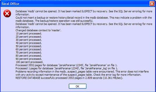Database ‘msdb Cannot Be Opened It Has Been Marked Suspect By Recovery See The Sql Server