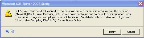Sql Server Setup Could Not Connect To The Database Service For