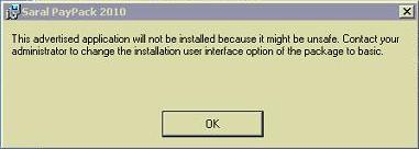 This advertised application will not be installed because it might be ...